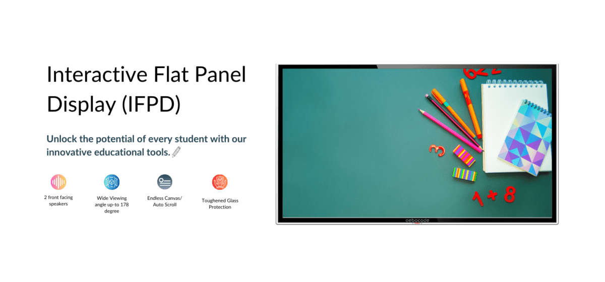 Interactive Flat Panel Display | Aebocode Technologies